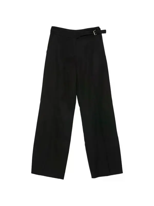 Sportmax Buckled Belt Seam Detail Trousers - Black