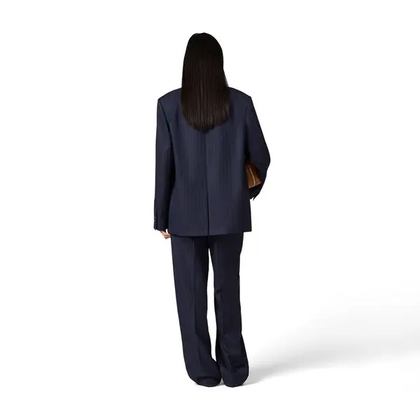 Miu Miu Single-breasted Pinstriped Jacquard Jacket