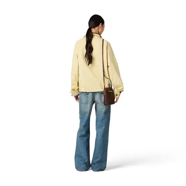 Miu Miu Embroidered Poplin Blouson Jacket - Vanilla