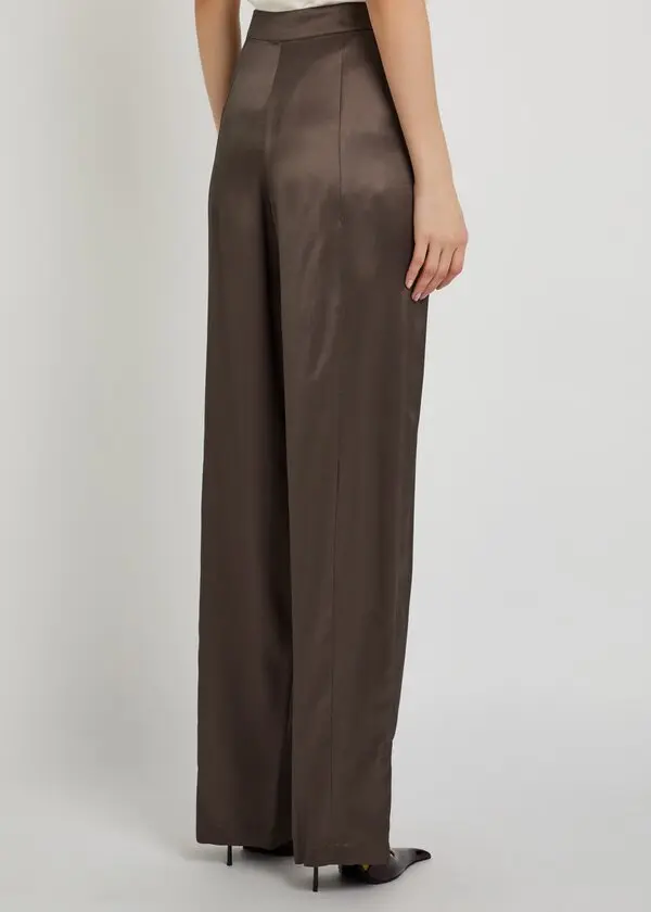 Emporio Armani Straight-leg Satin-twill Trousers