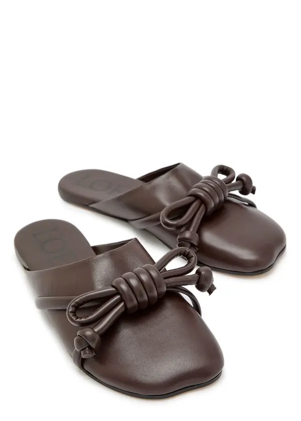 Loewe Flamenco Knot Leather Mules