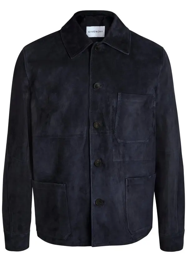 Givenchy Patch Pocket Suede Overshirt