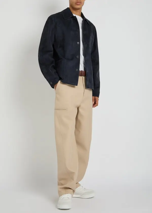 Givenchy Patch Pocket Suede Overshirt