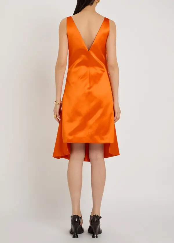 JW Anderson Flared Satin Midi Dress