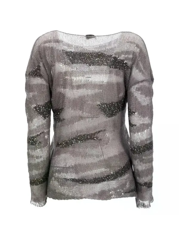 Saint Laurent Camouflage Pattern Wool Sweater