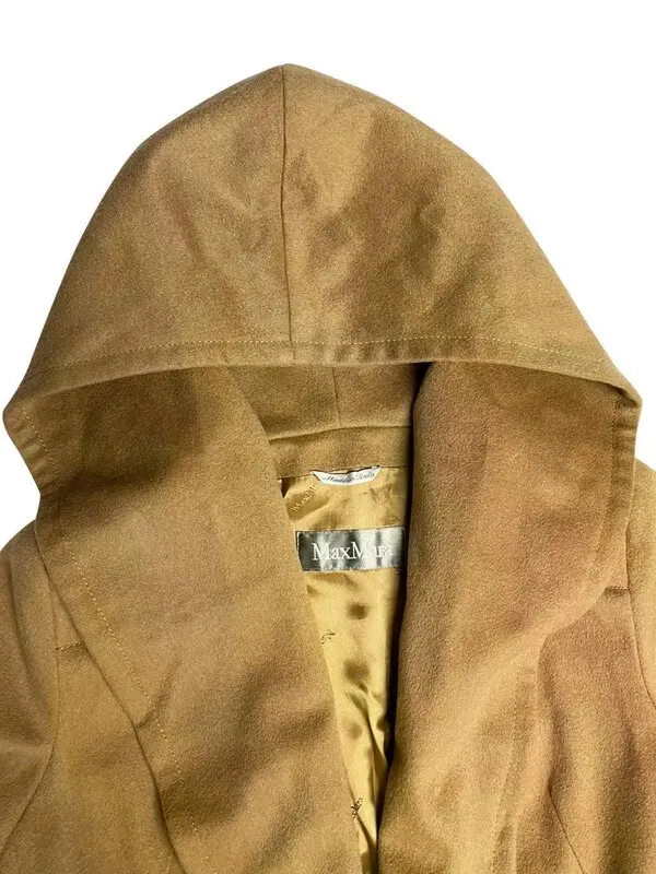 Max Mara Hooded Cashmere Wrap Coat