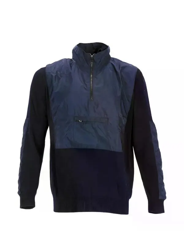 Prada Half-zip Panelled Sweater