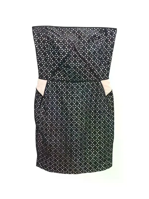 Maje Eyelet Tube Mini Dress - Black