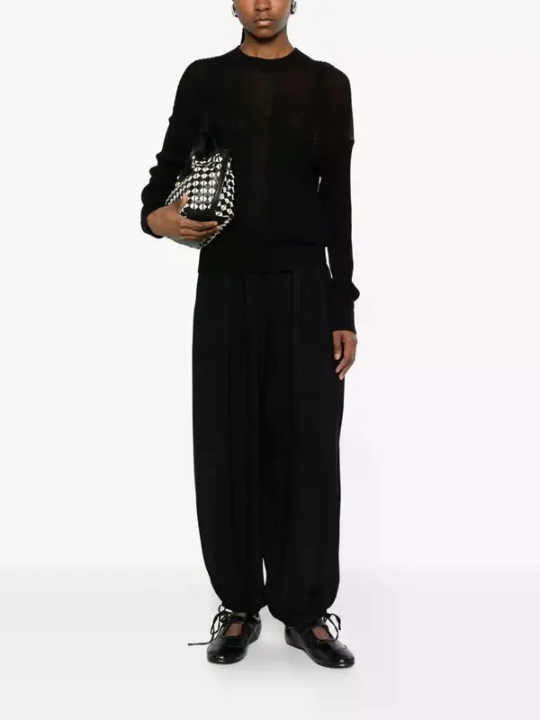 Eric Bompard Ribbed Round-neck Long-sleeve Sweater