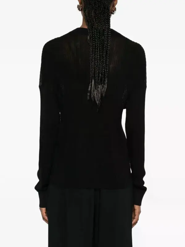 Eric Bompard Ribbed Round-neck Long-sleeve Sweater