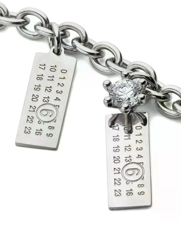 MAISON MARGIELA Tone Charm Bracelet With Crystal Embellishment