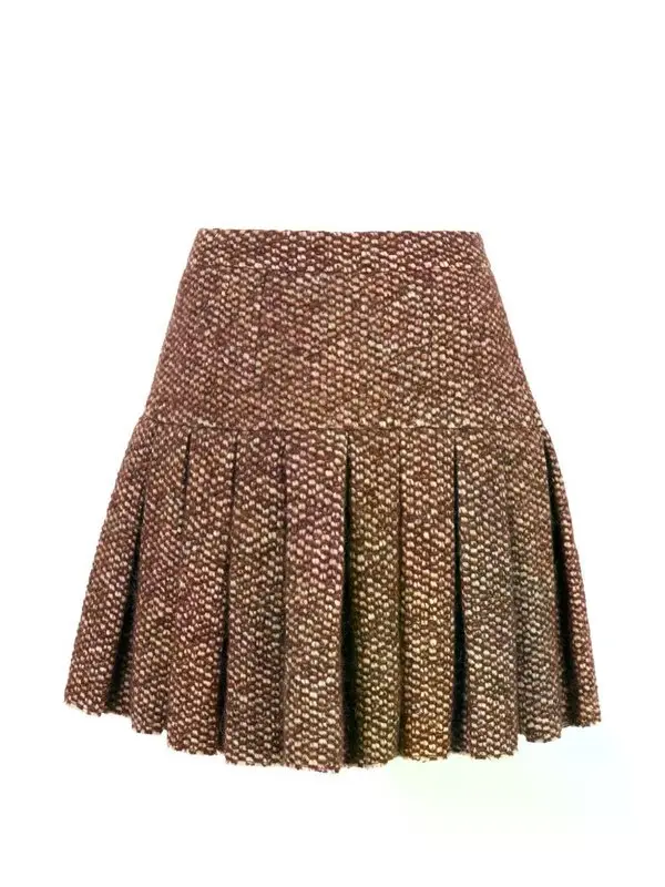 Dolce & Gabbana Tweed Pleated Mini Skirt