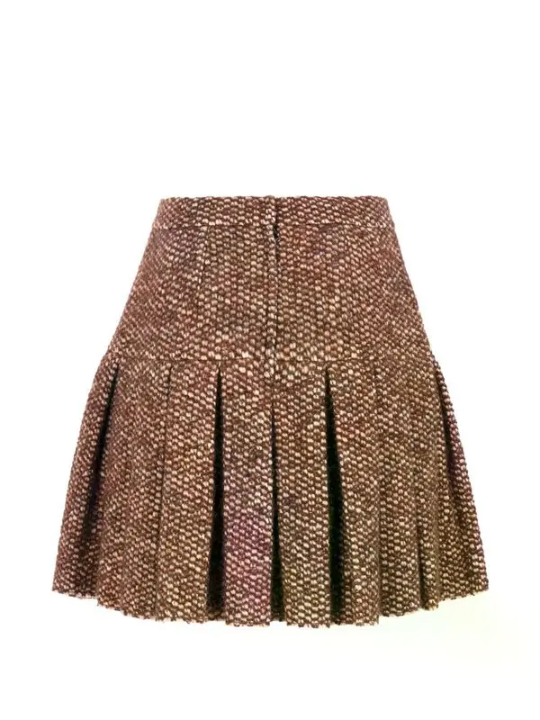 Dolce & Gabbana Tweed Pleated Mini Skirt