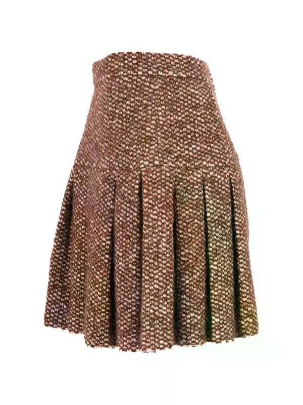 Dolce & Gabbana Tweed Pleated Mini Skirt
