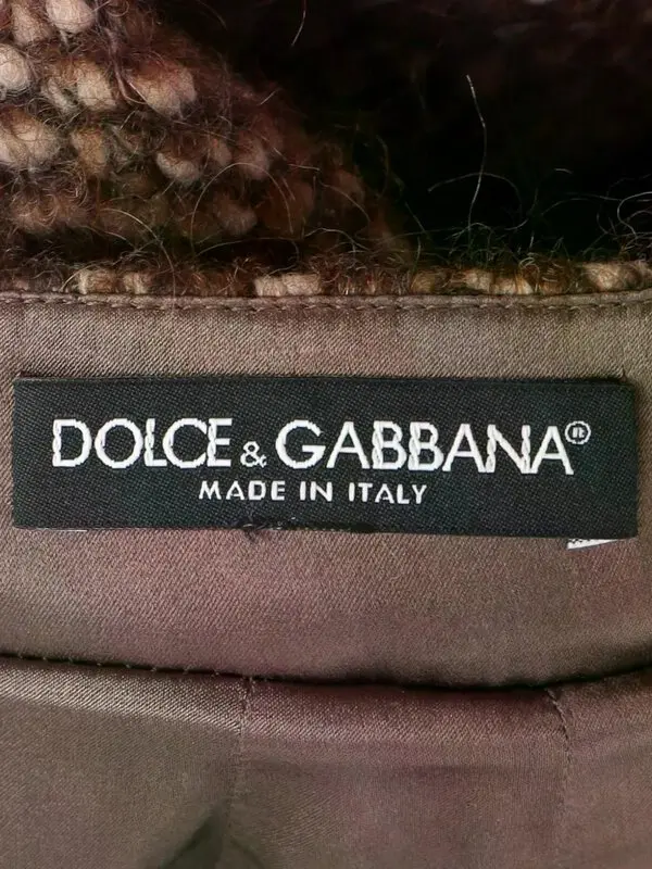 Dolce & Gabbana Tweed Pleated Mini Skirt