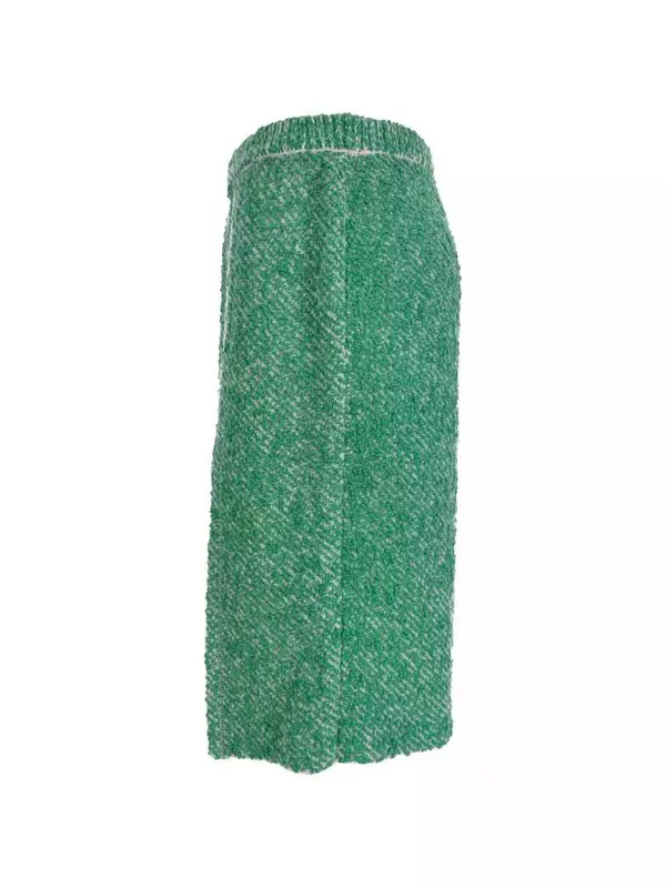 Stella McCartney Bouclé Tweed Midi Skirt With Front Slits