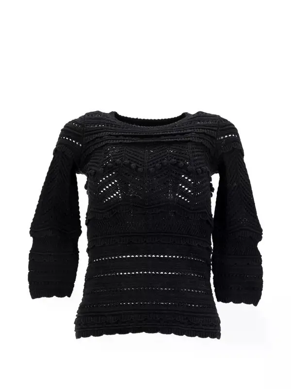 Isabel Marant Étoile Crochet Knit Sweater - Black