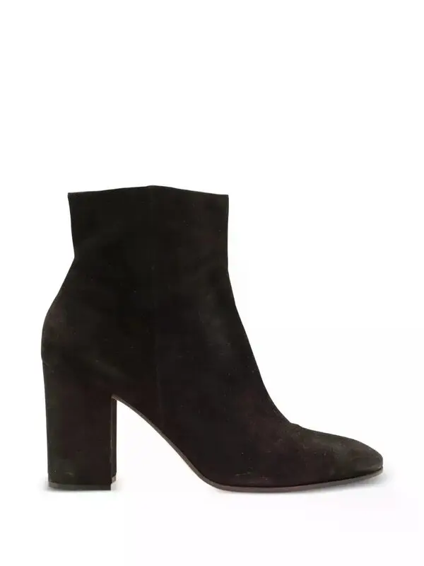 GIANVITO ROSSI Round-toe Suede Ankle Booties - Black