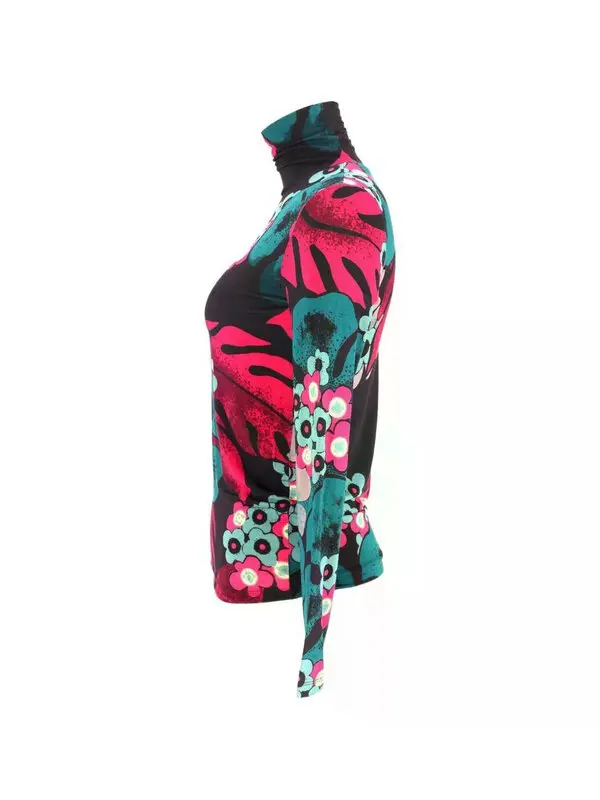 Dries Van Noten Floral Print Turtleneck Top