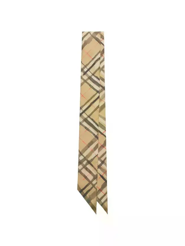 Burberry Skinny Watercolour Check Silk Scarf