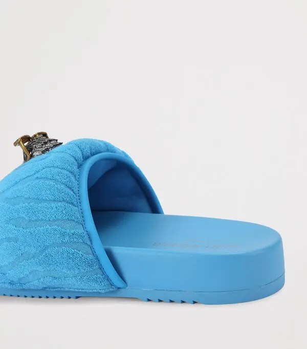Kurt Geiger Terry Eagle Puff Slides - Blue