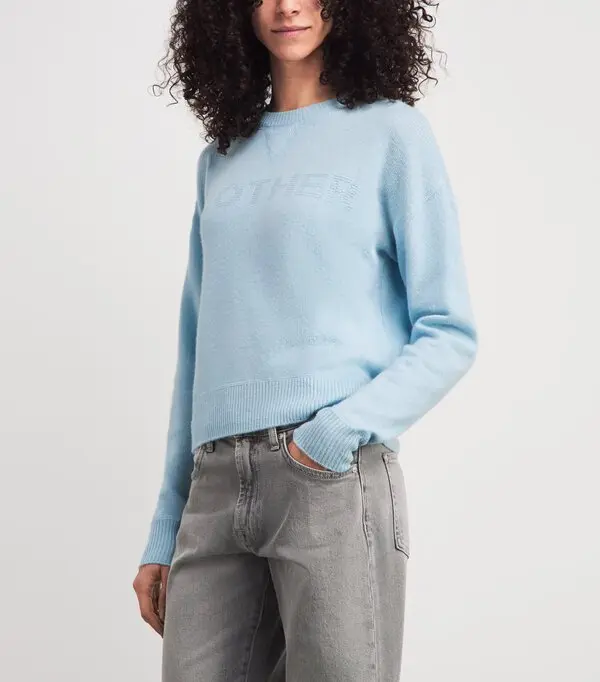 MOTHER Cashmere Logo Crew Neck Sweater