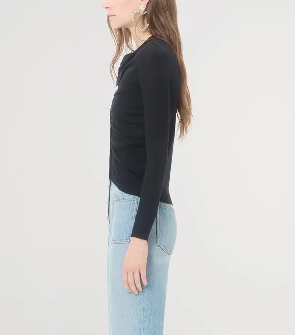 Valentino Garavani Ruched Bow Detail Cardigan