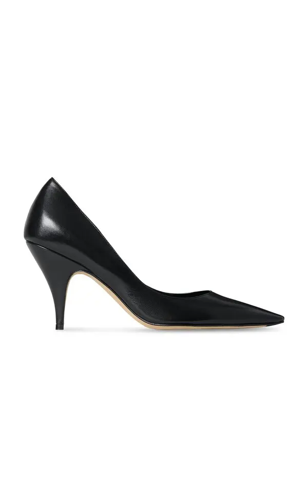 THE ROW Liisa Two Leather Pumps - Black