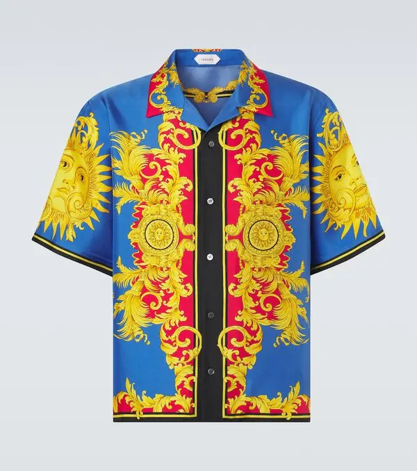 Versace Printed Silk Bowling Shirt - Multicoloured
