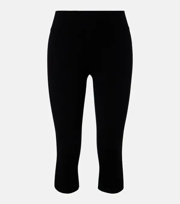 TOTEME Knitted Capri Leggings - Black