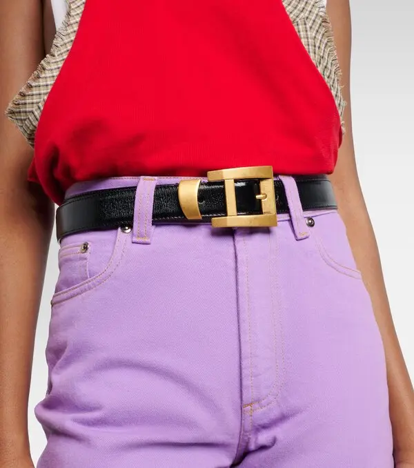 Versace Leather Belt - Black