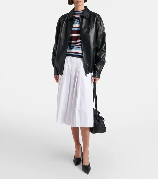Prada Leather Blouson Jacket