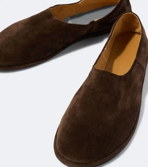 THE ROW Canal Suede Slip-on Shoes - Brown