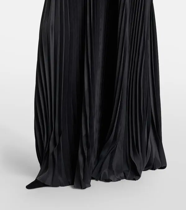 JOSEPH Chenes Pleated Halterneck Maxi Dress