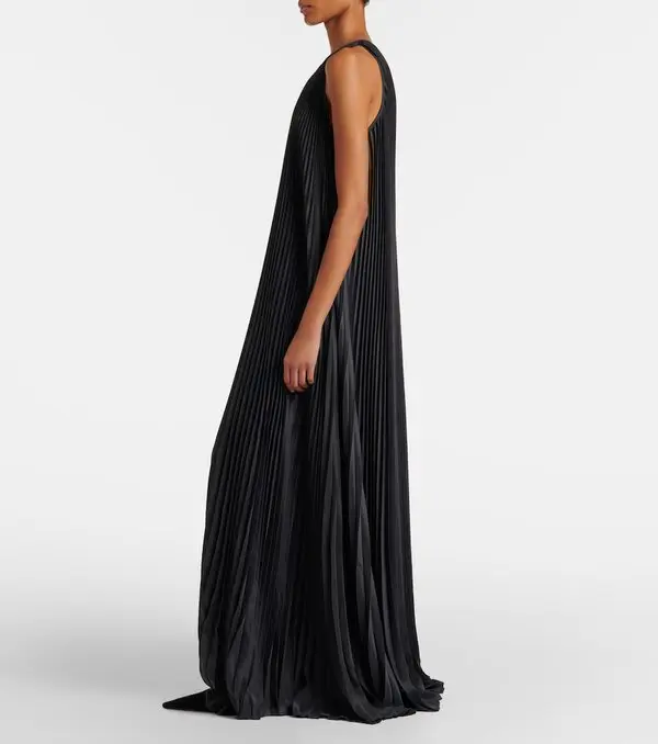 JOSEPH Chenes Pleated Halterneck Maxi Dress