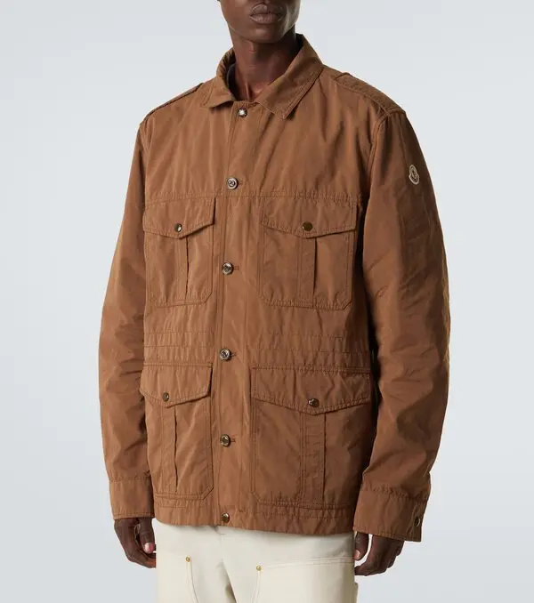 Moncler Field Jacket With Buttoned Front And Flap Pockets