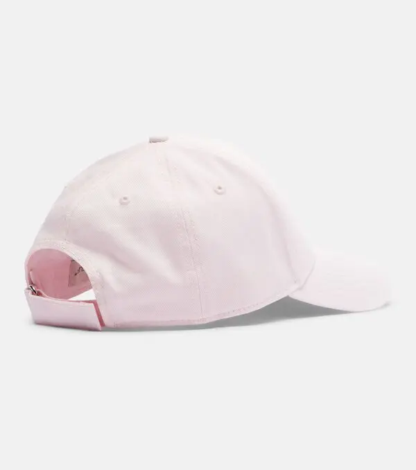 Moncler Logo Cotton Gabardine Baseball Cap - Pink