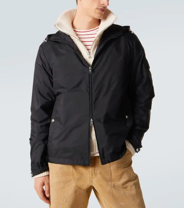Moncler Etiache Jacket With Drawstring Hood And Zipped Front - Black