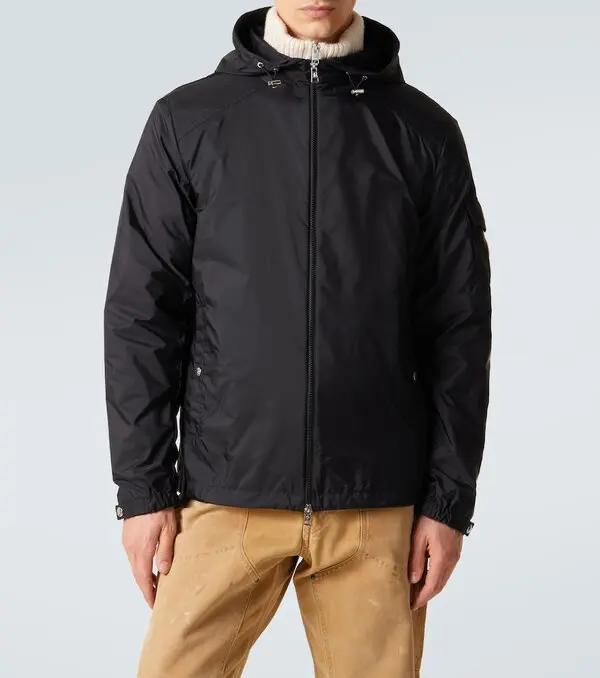 Moncler Etiache Jacket With Drawstring Hood And Zipped Front - Black