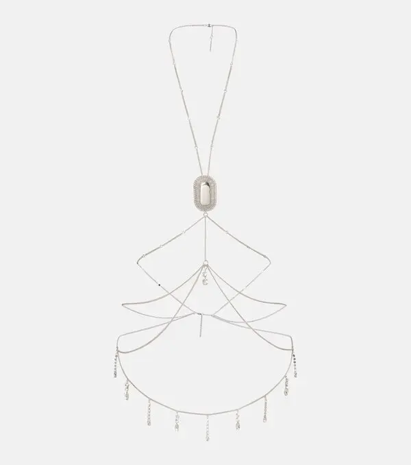 Rabanne Crystal-embellished Body Chain - Silver