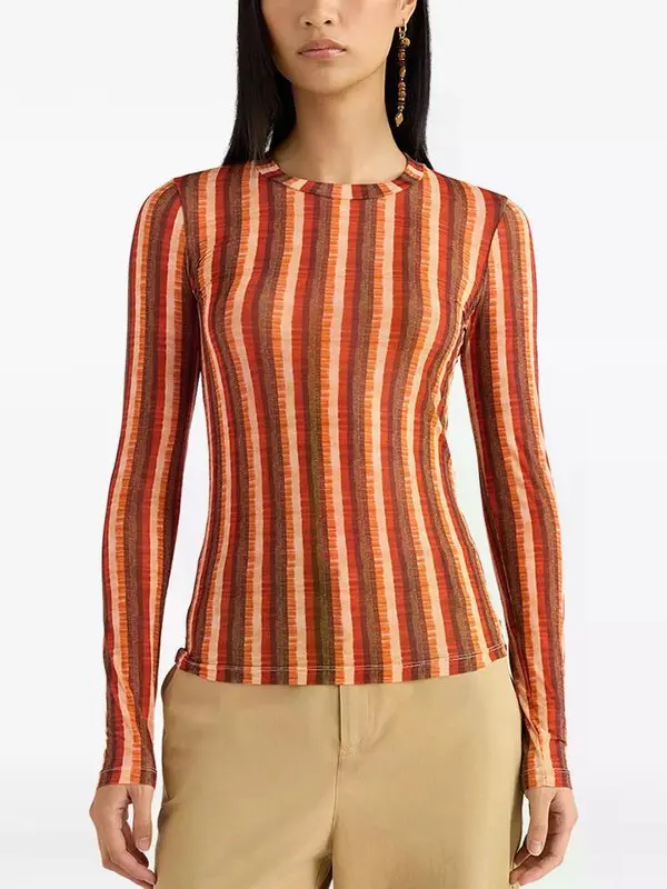 Momoni Striped Long-sleeve Top