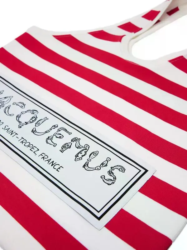 Jacquemus Marcel Striped Tote Bag - Red