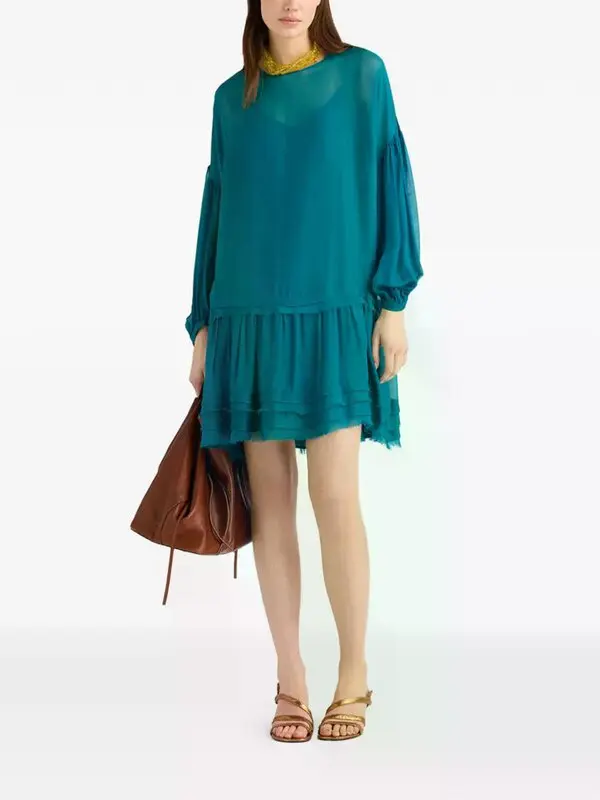 Momoni Agave Mini Dress With Long Sleeves