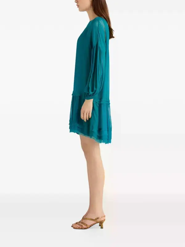 Momoni Agave Mini Dress With Long Sleeves
