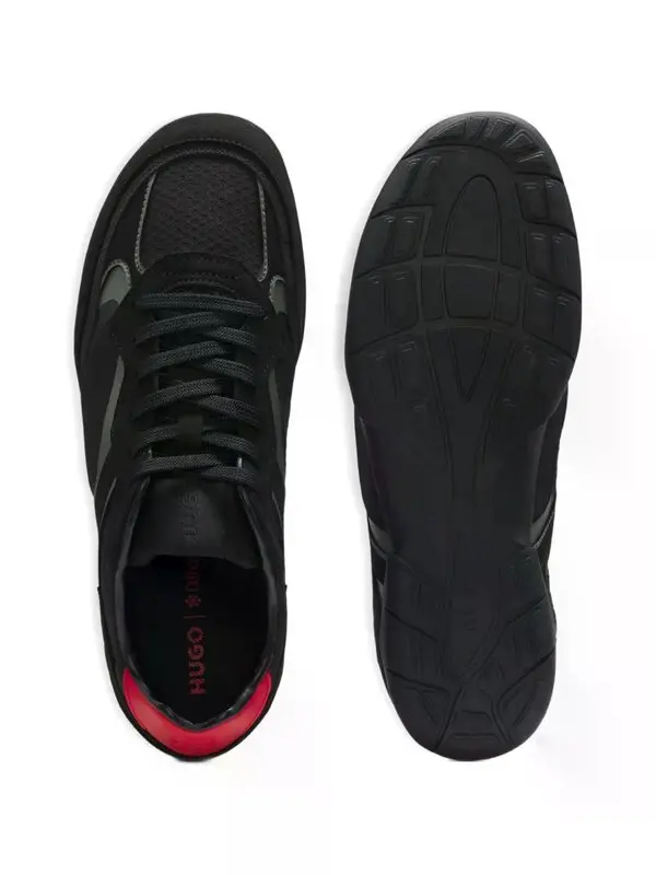 Hugo Mesh Panelled Lace Up Sneakers
