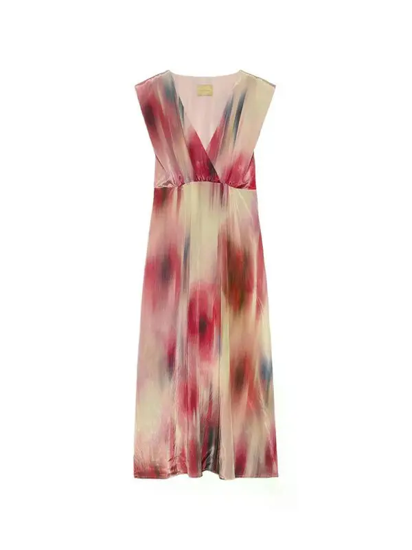 Momoni Libelula V-neck Maxi Dress - Pink