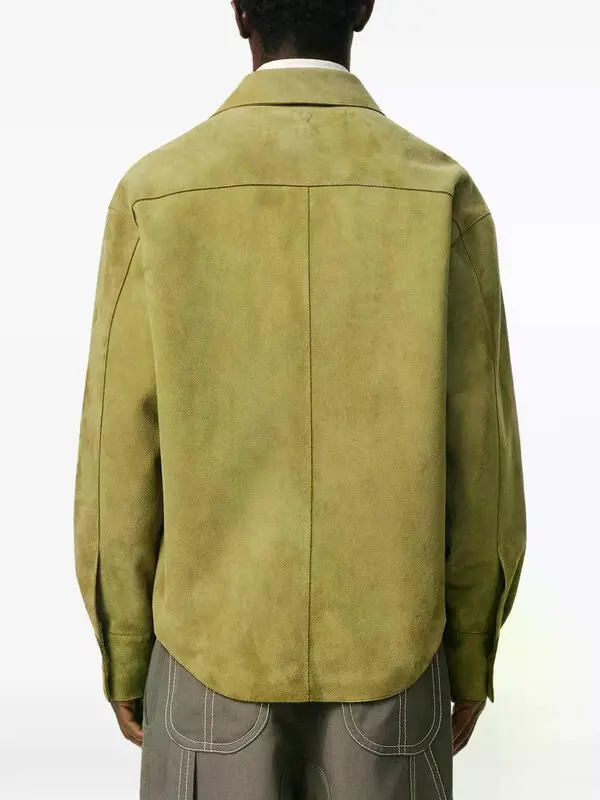 AMI Paris Buttoned Chest-pocket Overshirt - Green
