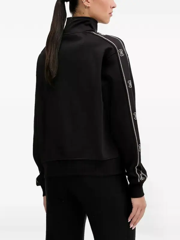 Guess Embellished Zip Sweatshirt - Black