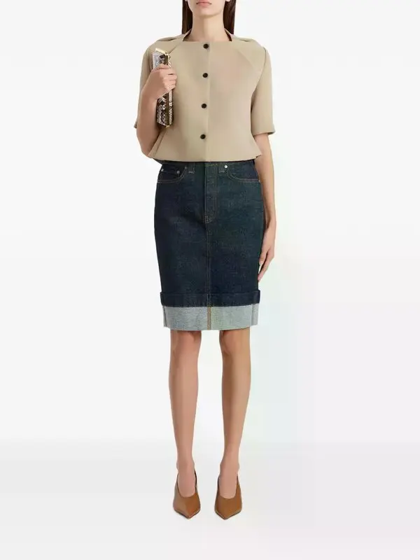 Khaite Franc Button Short Sleeve Jacket - Neutrals
