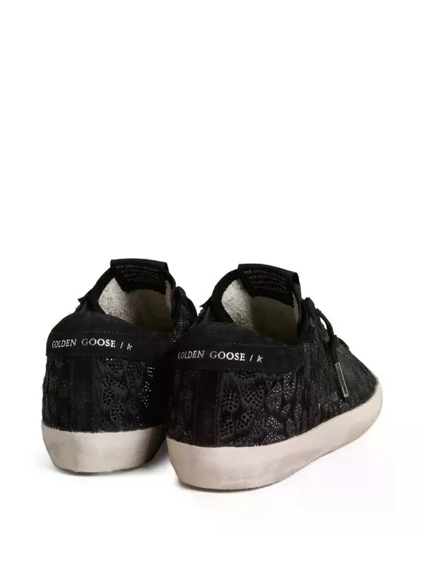 GOLDEN GOOSE Super Star Sneakers With Crystal Embellishments - Black